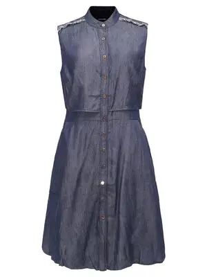 SMART AND JOY Open Back Fit-and-flare Dress - Blue