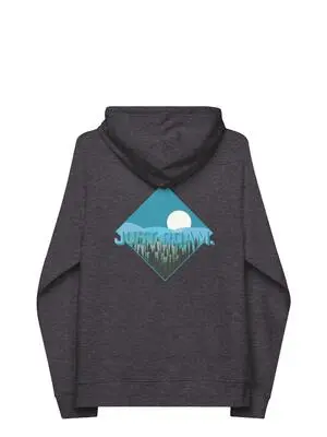 ANCHOR & CREW Organic Cotton Raglan Hoodie With Graphic Print - Black