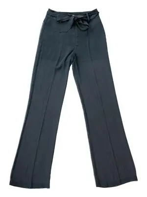 CIRCULAR PATH Sheer Pant With Belt - Black