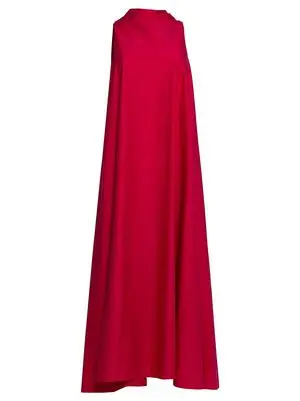BIANCA POPP Bell Dress Long In Magenta Cotton Blend - Pink