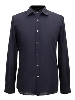 SMART AND JOY Long-sleeved Shirt With Double And Removable Collar - Black