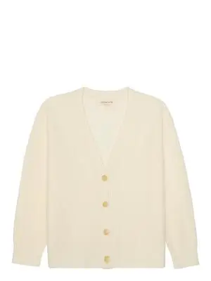 ELLSWORTH + IVEY Lilah V-neck Cardigan Ivory - White