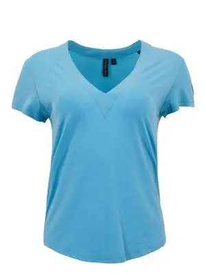 LORDS OF HARLECH Victoria Teal V-neck Top - Blue