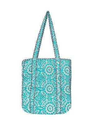 INARA Mediterranean Mosaic Tote Bag - Blue