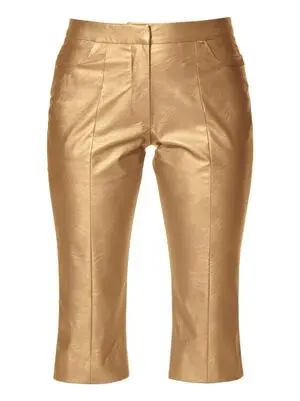 AGGI BY HALEWSKI Capri Dakota Knee Length Pants - Gold