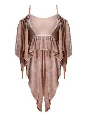 ZHENABIA Venus Blouse Powder - Boho Top Pink