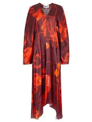 KLEMENTS Virginia Dress In Mercury Bouquet Print - Red