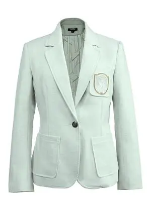 SMART AND JOY Tailored Blazer With Badge - Grey