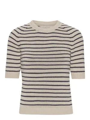 GROBUND Ida Knit Tee The One With Stripes - Blue
