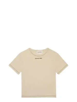 Carmen Says Neutrals Volley Cream Crop Top - White