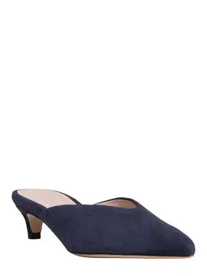 BEAUTIISOLES BY ROBYN SHREIBER Suede Mules - Blue