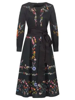 MARIANNA DÉRI Printed Long Sleeve Dress - Black