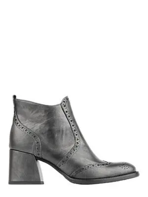 EMBASSY LONDON USA Chloe Low Gunmetal Ankle Boots - Grey