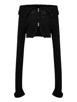 PCFG Your Itch Knit Crop Top - Black