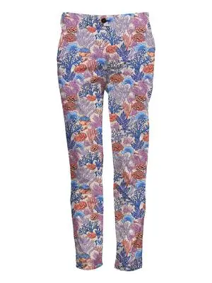 LORDS OF HARLECH Orange / Neutrals / Blue Jack Lux Coral Garden Pants - Pumice Orange/blue
