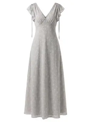 BELSIZE25 Butterfly Midi Dress - Grey