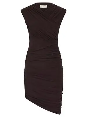 CELESTINE & MAE Calla Mini Dress In Chocolate Fondant - Brown