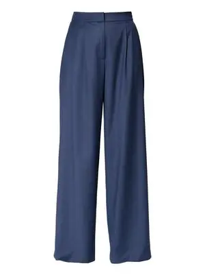 AGGI BY HALEWSKI Ophelie Moonlight Wide High Waist Suit Trousers - Blue