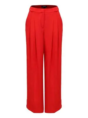 SMART AND JOY Loose Straight Tailor Pants - Red