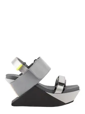 United Nude Silver / Black / Grey Delta Run Wedge Steel - Silver/black/grey