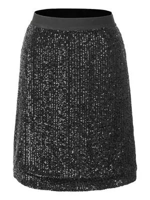 SMART AND JOY Glitter Mini Skirt - Black