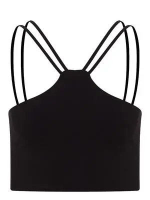 MAAN ISTANBUL Thin Strap Crop Top E'dream - Black