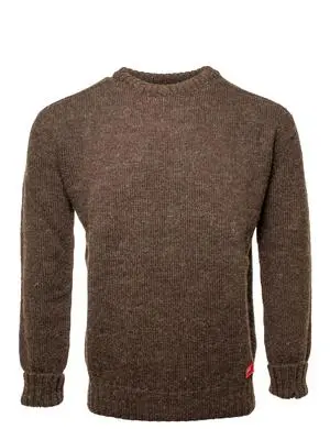 ARTHUR BEALE Oiled Wool Pelmo® Jumper Black Welsh Mountain - Brown