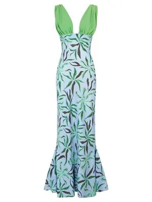 KOAHARI Blue / Green Matcha Dress - Blue/green