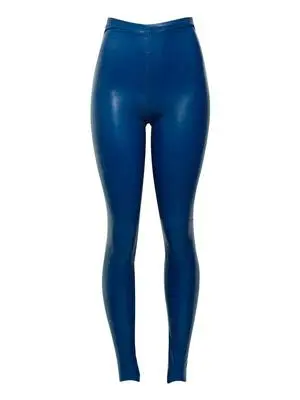 PALOMA LIRA Latex Leggings - Blue