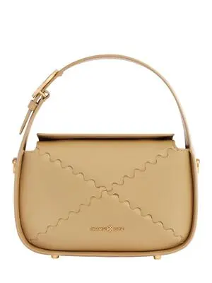 ORANGE CUBE Classic Mosaic Box Bag Beige - Brown