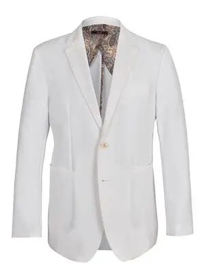 DAVID WEJ Ashford Relaxed Single Breasted Blazer - White