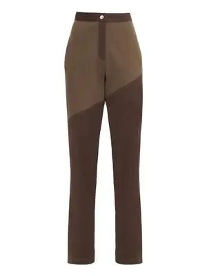 ARIANA BESTEPE Two-tone Tailored Trousers - Brown