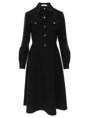NORIA ANIS Harriet Midi Shirt Dress - Black