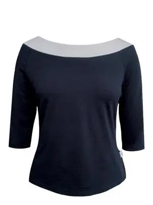 FROCK TALES Boating Top In Navy And White - Blue