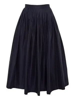 KAROLINA OZOLINSIUTE Linna Navy Maxi Silk Skirt - Blue