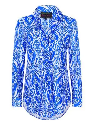 BEATRICE VON TRESCKOW Ikat Print Santorini Shirt - Blue