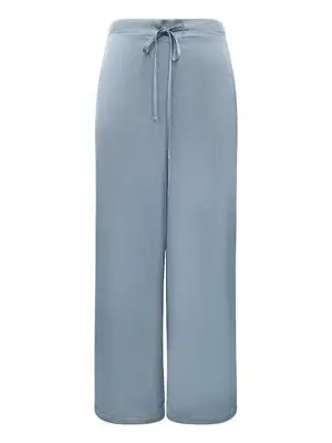 RIVIERA SOIRÉE Winifred Satin Wide-leg Pants - Blue