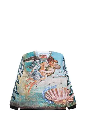 VERYRARE Birth Of Venus Tapestry Jacquard Sweatshirt - Green
