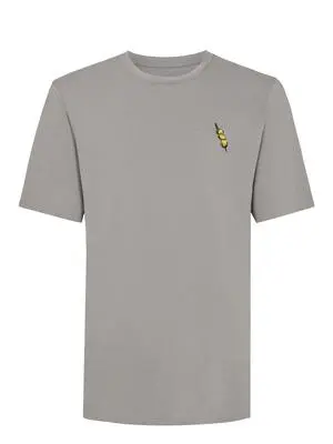 INGMARSON Olives Embroidered Organic Cotton T-shirt - Grey