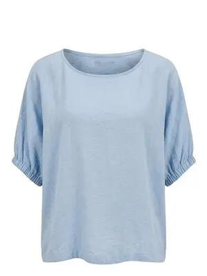 JAMES LAKELAND Relaxed Gathered Sleeve Top – Powder - Blue