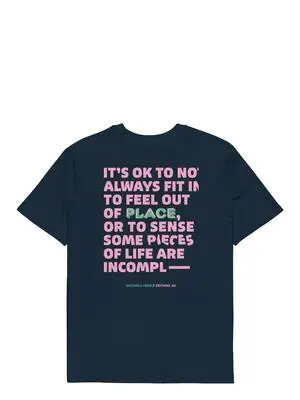 ANCHOR & CREW It's Ok" Organic Cotton T-shirt - Blue
