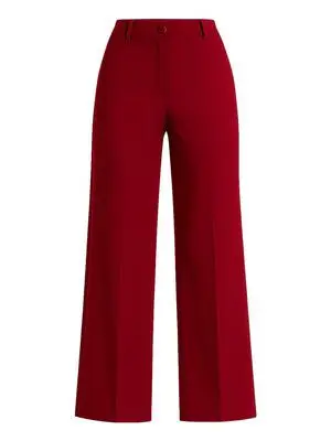 TANTRA SPAIN SL Straight-cut Dress Trousers With Waistband, Burgandy - Red