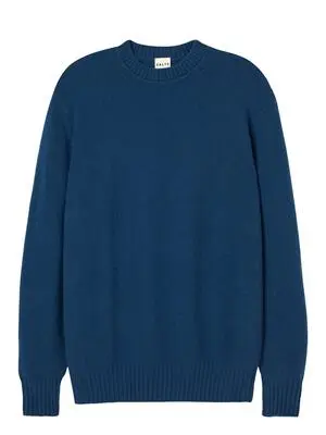 SALTS CASHMERE Lofty Knit Crew Neck Sweater Rich - Blue