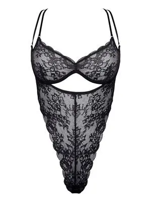 MONIQUE MORIN LINGERIE Rush Ouvert Bodysuit - Black