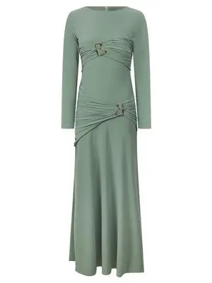 CELESTINE & MAE Jade Maxi Dress In Sage Green