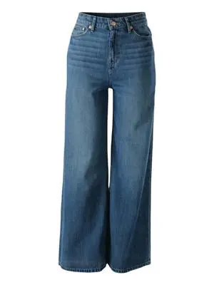 HER & GLORY Rosie Wide Leg In Empire Indigo - Blue