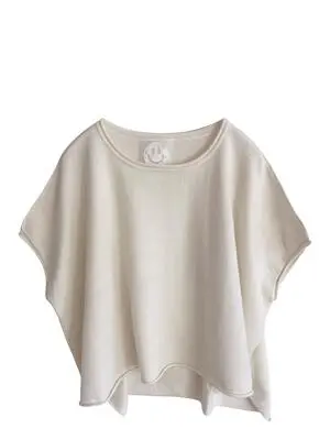 ZENZEE Neutrals Cashmere Capelet Top - Ivory White