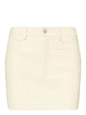 AMY LYNN Milena Lemon Leather Mini Skirt - Yellow