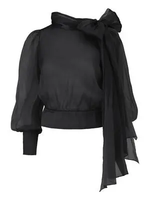 LITA COUTURE Flawless Bow Blouse Black