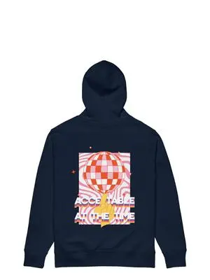 ANCHOR & CREW Organic Cotton Embroidered Heavyweight Hoodie - Blue